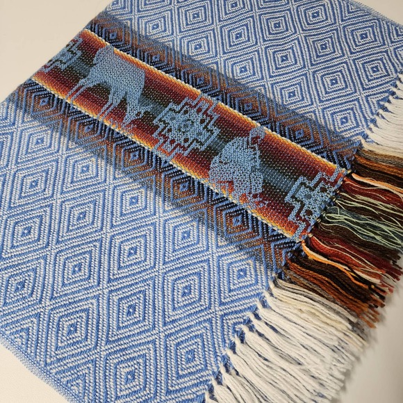 Source Unknown | Dining | Peruvian Table Runner Hand Loomed Diamond ...